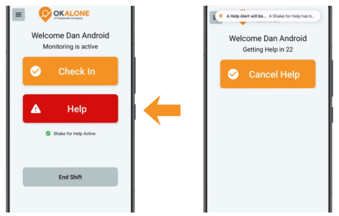 Discreet Help Alert Options for Android – OK Alone